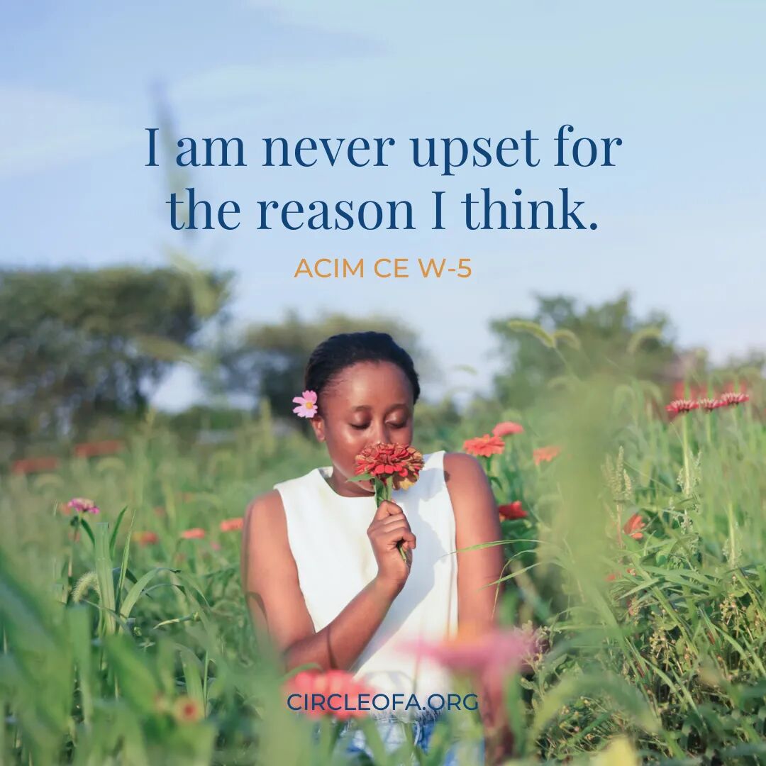 Lesson 5: I am never upset for the reason I think.